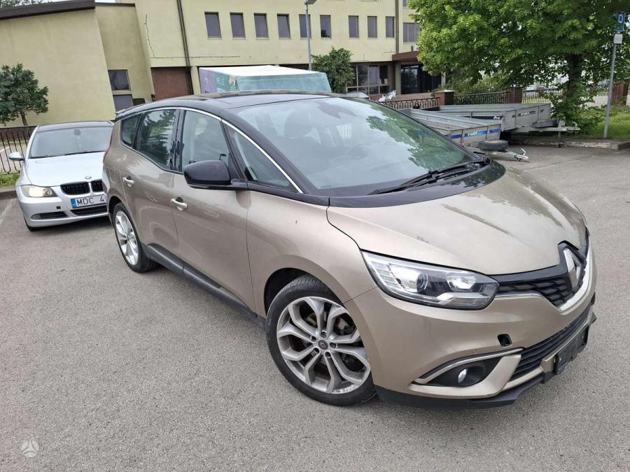 Dzeltens Renault Grand Scenic 2019 Kauņa, ar dzinēja tilpumu 1.75 L un nobraukumu 126 tūkst. km par 5800 €, foto 4 vietnē AUTOMOTO.COM.LV