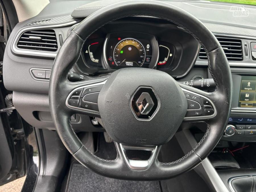 Black Renault Kadjar 2016 in Kaunas, with an engine capacity of 1.50 L and mileage of 287 thousand km for 8500 €, photo 18 on AUTOMOTO.COM.LV