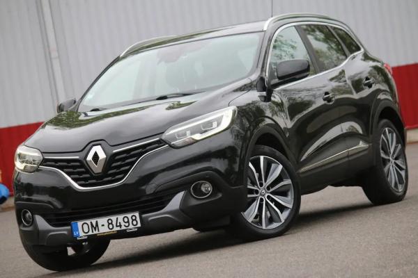Черный Рено Kadjar 2016 в Рига, объемом двигателя 1.50 л и пробегом 192 тыс. км за 9990 €, фото 1 на AUTOMOTO.COM.LV