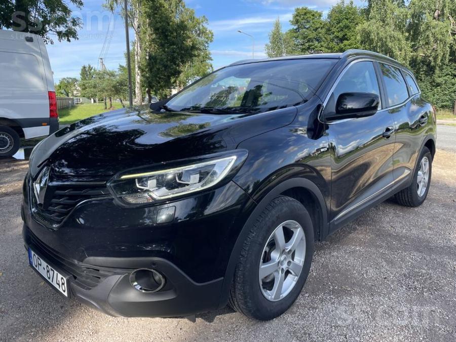 Черный Рено Kadjar 2016 в Рига, объемом двигателя 1.50 л и пробегом 113 тыс. км за 8590 €, фото 1 на AUTOMOTO.COM.LV