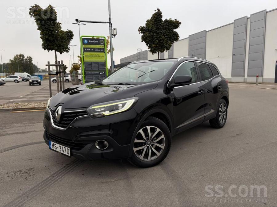 Черный Рено Kadjar 2016 в Рига, объемом двигателя 1.50 л и пробегом 290 тыс. км за 6490 €, фото 1 на AUTOMOTO.COM.LV