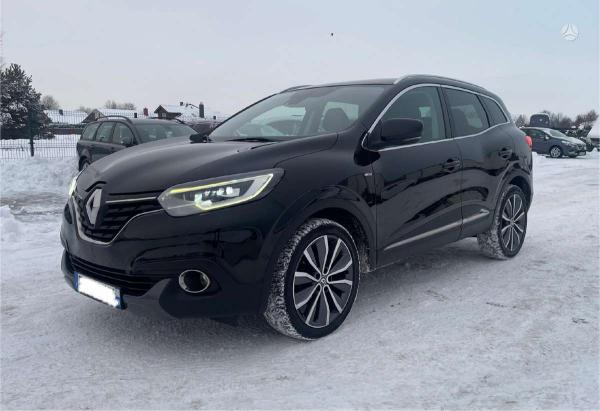 Black Renault Kadjar 2017 in Taurage, with an engine capacity of 1.20 L and mileage of 155 thousand km for 8300 €, photo 1 on AUTOMOTO.COM.LV