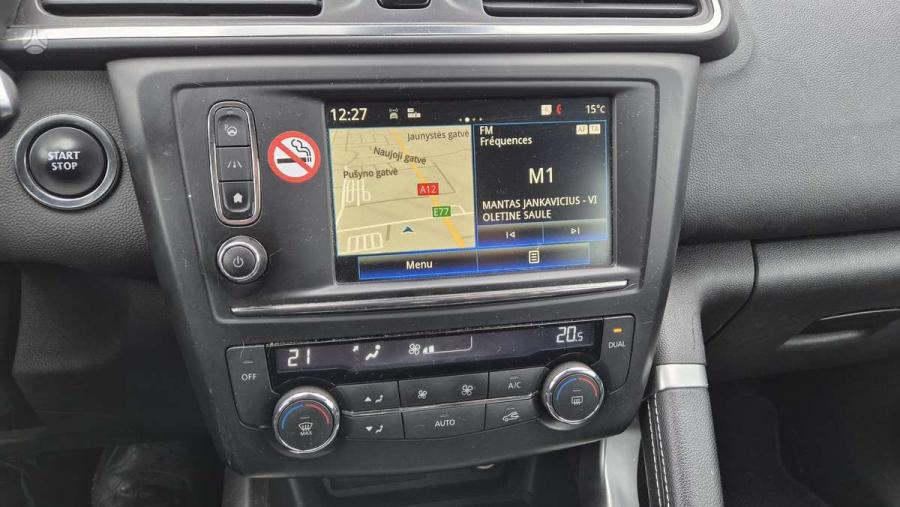 Black Renault Kadjar 2018 in Taurage, with an engine capacity of 1.46 L and mileage of 211 thousand km for 7900 €, photo 21 on AUTOMOTO.COM.LV