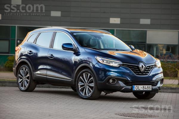Blue Renault Kadjar 2017 in Jelgava, with an engine capacity of 1.20 L and mileage of 0 thousand km for 9990 €, photo 2 on AUTOMOTO.COM.LV