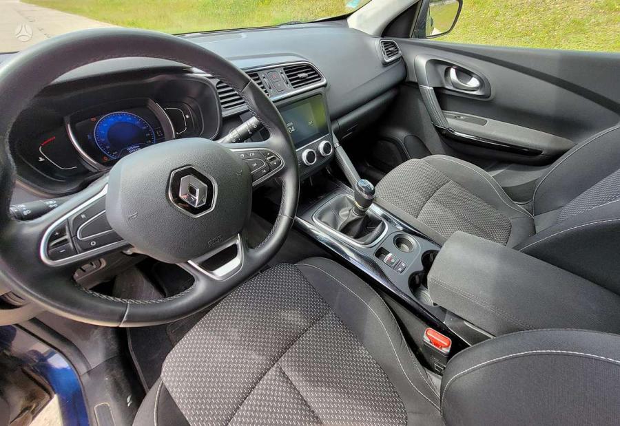 Blue Renault Kadjar 2019 in Vilnius, with an engine capacity of 1.46 L and mileage of 168 thousand km for 10800 €, photo 12 on AUTOMOTO.COM.LV