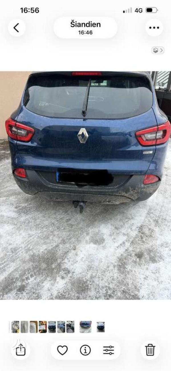 Zils Renault Kadjar 2017 Tauragė, ar dzinēja tilpumu 1.50 L un nobraukumu 200 tūkst. km par 6300 €, foto 2 vietnē AUTOMOTO.COM.LV