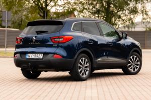 Blue Renault Kadjar 2015 in Riga, with an engine capacity of 1.50 L and mileage of 224 thousand km for 11750 €, photo 6 on AUTOMOTO.COM.LV