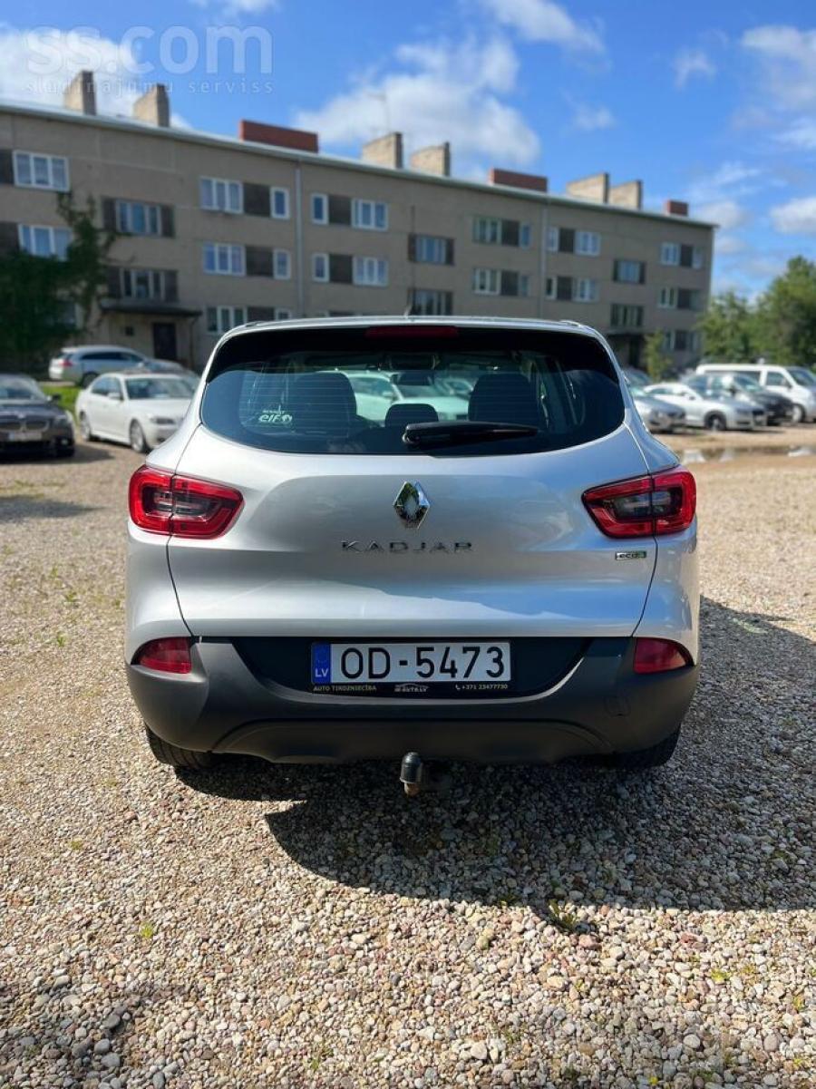 Grey Renault Kadjar 2016 in Kuldiga, with an engine capacity of 1.50 L and mileage of 252 thousand km for 7190 €, photo 8 on AUTOMOTO.COM.LV