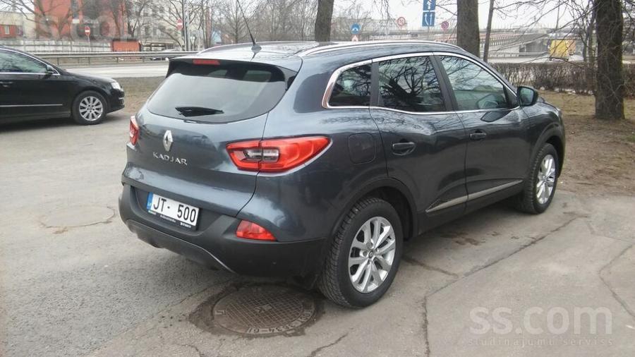 Grey Renault Kadjar 2016 in Riga, with an engine capacity of 1.20 L and mileage of 96 thousand km for 8500 €, photo 3 on AUTOMOTO.COM.LV