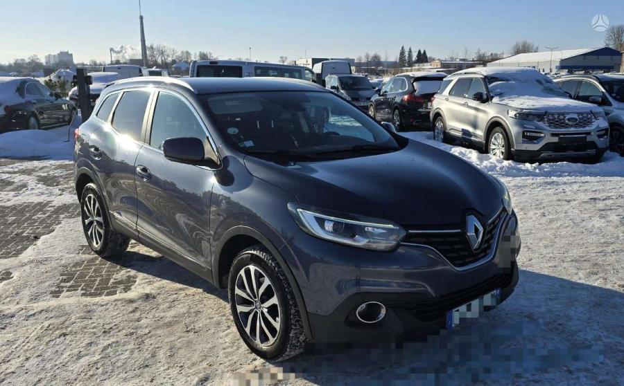 Grey Renault Kadjar 2017 in Taurage, with an engine capacity of 1.46 L and mileage of 199 thousand km for 8300 €, photo 1 on AUTOMOTO.COM.LV