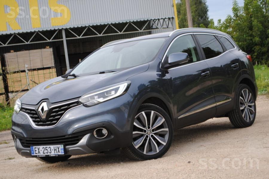 Grey Renault Kadjar 2018 in Riga, with an engine capacity of 1.60 L and mileage of 206 thousand km for 10990 €, photo 1 on AUTOMOTO.COM.LV