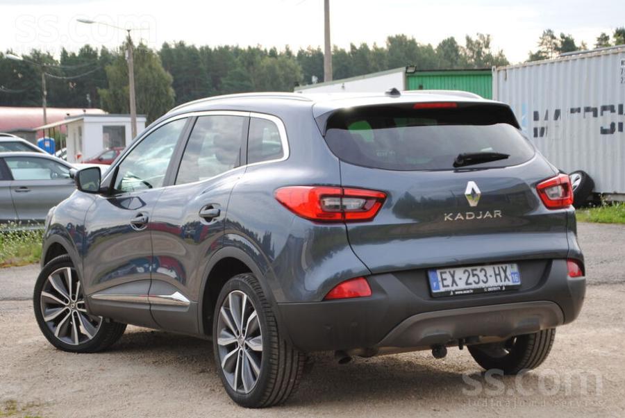 Grey Renault Kadjar 2018 in Riga, with an engine capacity of 1.60 L and mileage of 206 thousand km for 10990 €, photo 4 on AUTOMOTO.COM.LV