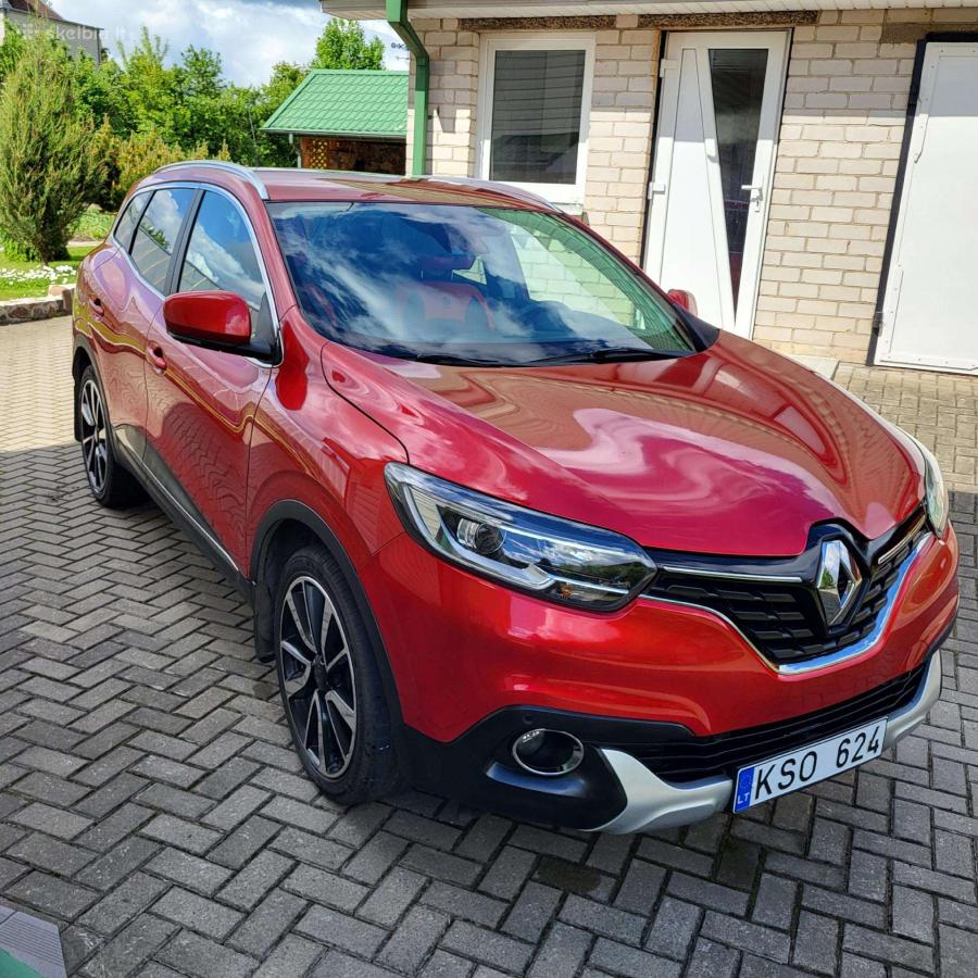 Red Renault Kadjar 2015 in Ukmerge, with an engine capacity of 1.50 L and mileage of 114 thousand km for 8000 €, photo 27 on AUTOMOTO.COM.LV