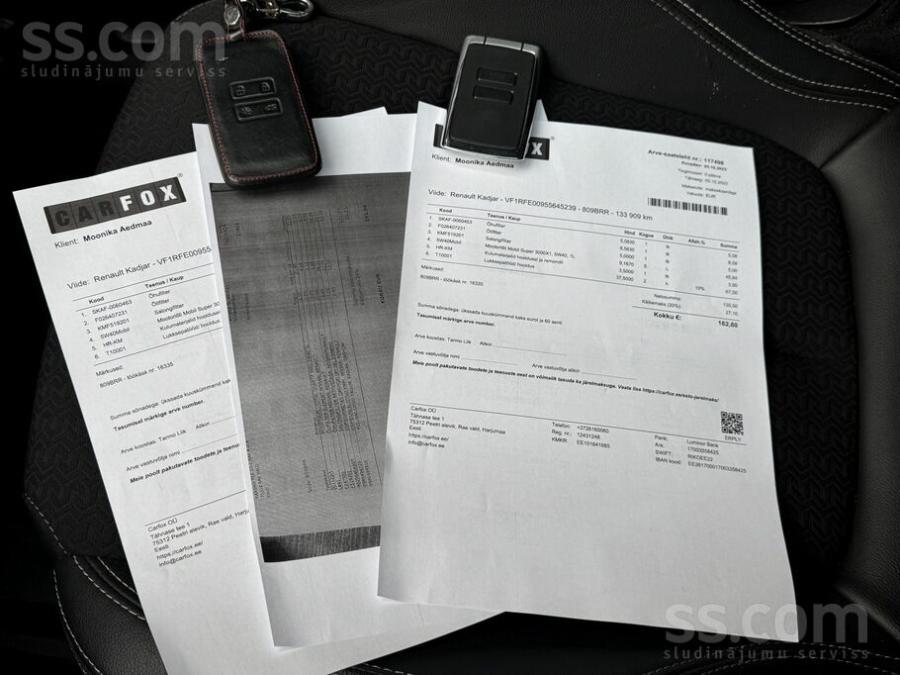 Red Renault Kadjar 2016 in Riga, with an engine capacity of 1.20 L and mileage of 157 thousand km for 9800 €, photo 25 on AUTOMOTO.COM.LV