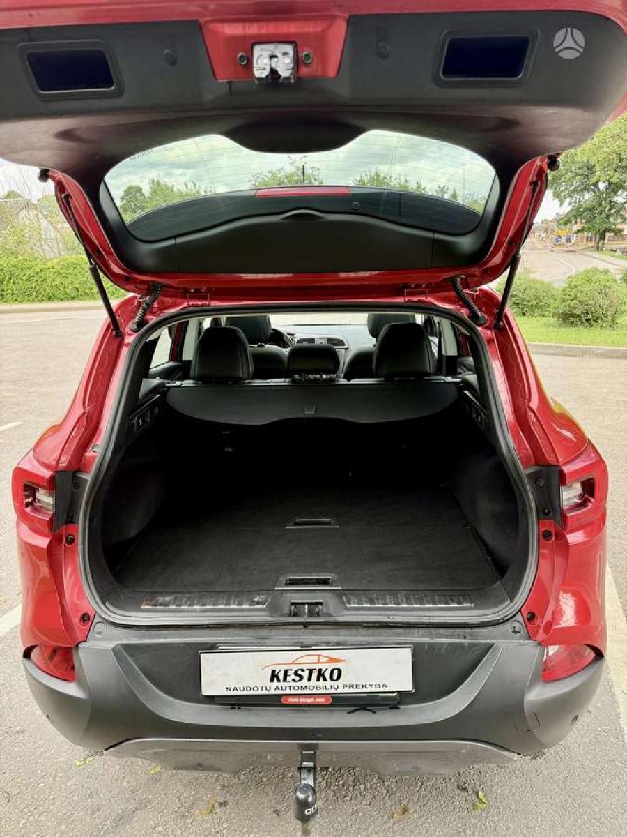Red Renault Kadjar 2016 in Taurage, with an engine capacity of 1.46 L and mileage of 238 thousand km for 8700 €, photo 26 on AUTOMOTO.COM.LV