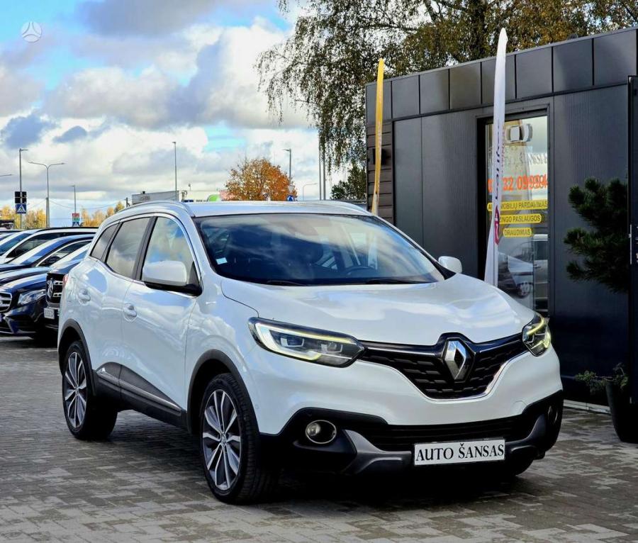 White Renault Kadjar 2016 in Taurage, with an engine capacity of 1.20 L and mileage of 172 thousand km for 6200 €, photo 1 on AUTOMOTO.COM.LV