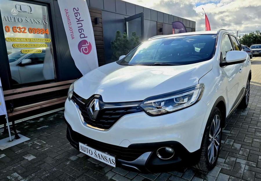 White Renault Kadjar 2016 in Taurage, with an engine capacity of 1.20 L and mileage of 172 thousand km for 6200 €, photo 12 on AUTOMOTO.COM.LV
