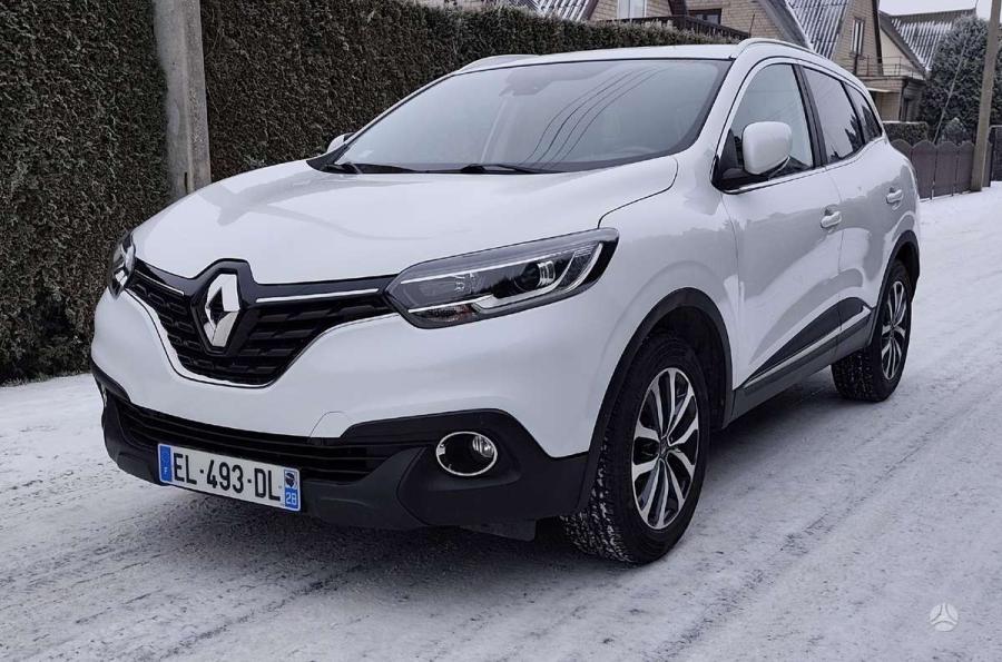 White Renault Kadjar 2017 in Marijampole, with an engine capacity of 1.20 L and mileage of 82 thousand km for 7400 €, photo 1 on AUTOMOTO.COM.LV