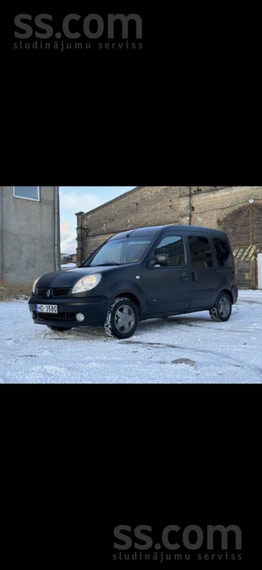 Melns Renault Kangoo 2008 Rīga, ar dzinēja tilpumu 1.60 L un nobraukumu 402 tūkst. km par 2000 €, foto 1 vietnē AUTOMOTO.COM.LV