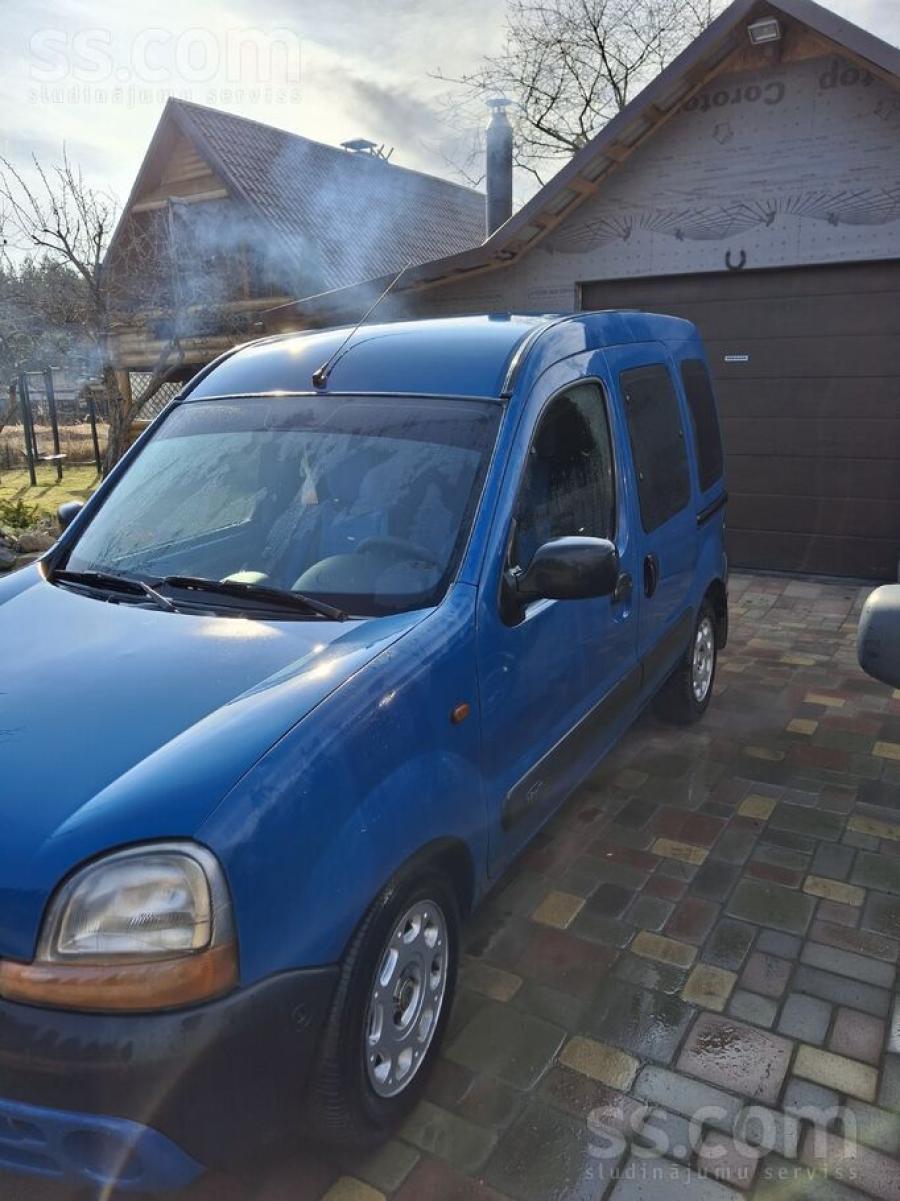 Blue Renault Kangoo 2001 in Riga, with an engine capacity of 1.90 L and mileage of 0 thousand km for 1400 €, photo 6 on AUTOMOTO.COM.LV