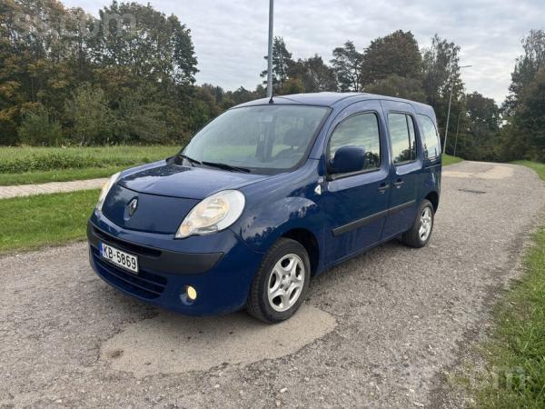 Renault Kangoo 2009 in Riga on AUTOMOTO.COM.LV Blue Renault Kangoo 2009 in Riga, with an engine capacity of 1.50 L and mileage of 296 thousand km for 3200 €, photo 1 on AUTOMOTO.COM.LV