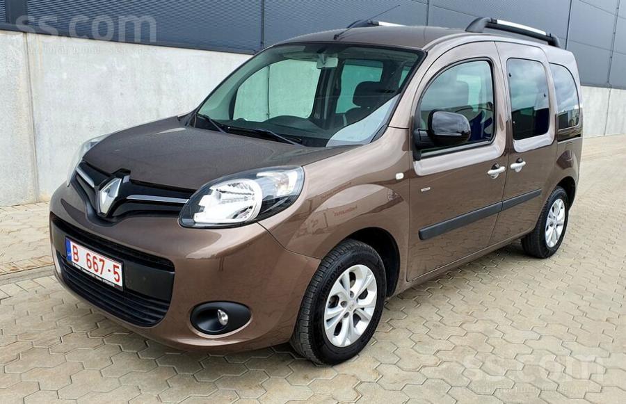 Brown Renault Kangoo 2016 in Riga, with an engine capacity of 1.40 L and mileage of 113 thousand km for 2300 €, photo 1 on AUTOMOTO.COM.LV