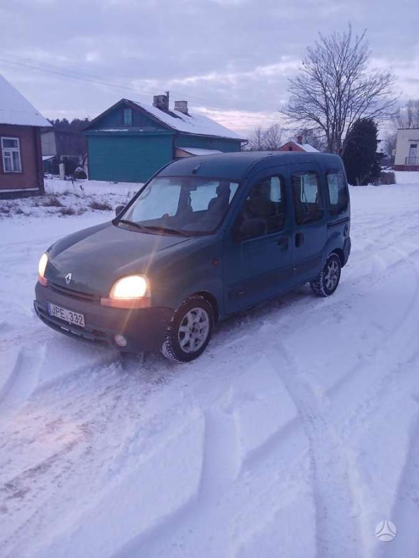 Green Renault Kangoo 2002 in Kursenai, with an engine capacity of 1.87 L and mileage of 360 thousand km for 1100 €, photo 2 on AUTOMOTO.COM.LV