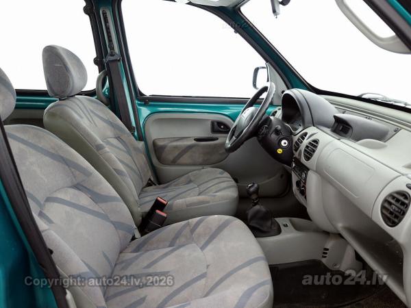 Green Renault Kangoo 2001 in Tallinn, with an engine capacity of 1.40 L and mileage of 265 thousand km for 999 €, photo 6 on AUTOMOTO.COM.LV