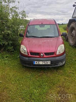 Sarkans Renault Kangoo 2003 Jēkabpils, ar dzinēja tilpumu 1.50 L un nobraukumu 310 tūkst. km par 350 €, foto  vietnē AUTOMOTO.COM.LV