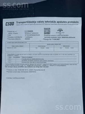Balts Renault Kangoo 2003 Ludza, ar dzinēja tilpumu 1.60 L un nobraukumu 282 tūkst. km par 1500 €, foto 13 vietnē AUTOMOTO.COM.LV