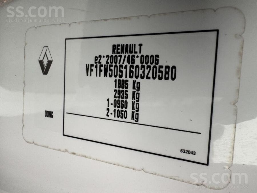 White Renault Kangoo 2018 in Riga, with an engine capacity of 1.50 L and mileage of 0 thousand km for 6500 €, photo 25 on AUTOMOTO.COM.LV