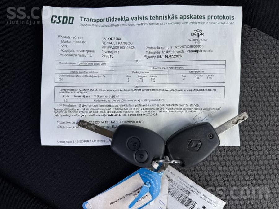 Balts Renault Kangoo 2019 Talsi, ar dzinēja tilpumu 1.50 L un nobraukumu 250 tūkst. km par 5200 €, foto 17 vietnē AUTOMOTO.COM.LV