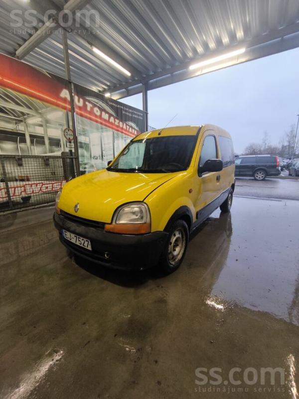 Yellow Renault Kangoo 2001 in Riga, with an engine capacity of 1.90 L and mileage of 230 thousand km for 1000 €, photo 1 on AUTOMOTO.COM.LV
