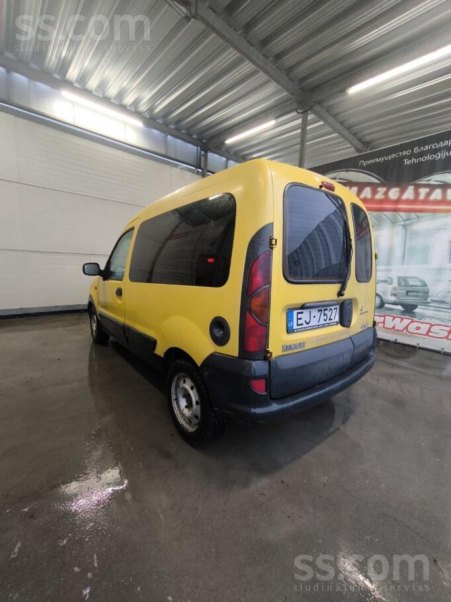 Dzeltens Renault Kangoo 2001 Rīga, ar dzinēja tilpumu 1.90 L un nobraukumu 230 tūkst. km par 1000 €, foto 6 vietnē AUTOMOTO.COM.LV