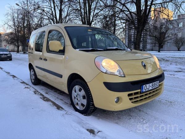 Yellow Renault Kangoo 2010 in Riga, with an engine capacity of 1.60 L and mileage of 179 thousand km for 3200 €, photo 1 on AUTOMOTO.COM.LV