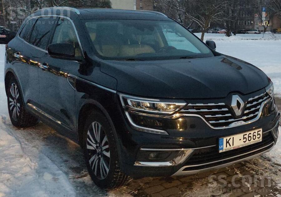 Black Renault Koleos 2021 in Riga, with an engine capacity of 2.00 L and mileage of 74 thousand km for 18500 €, photo 1 on AUTOMOTO.COM.LV