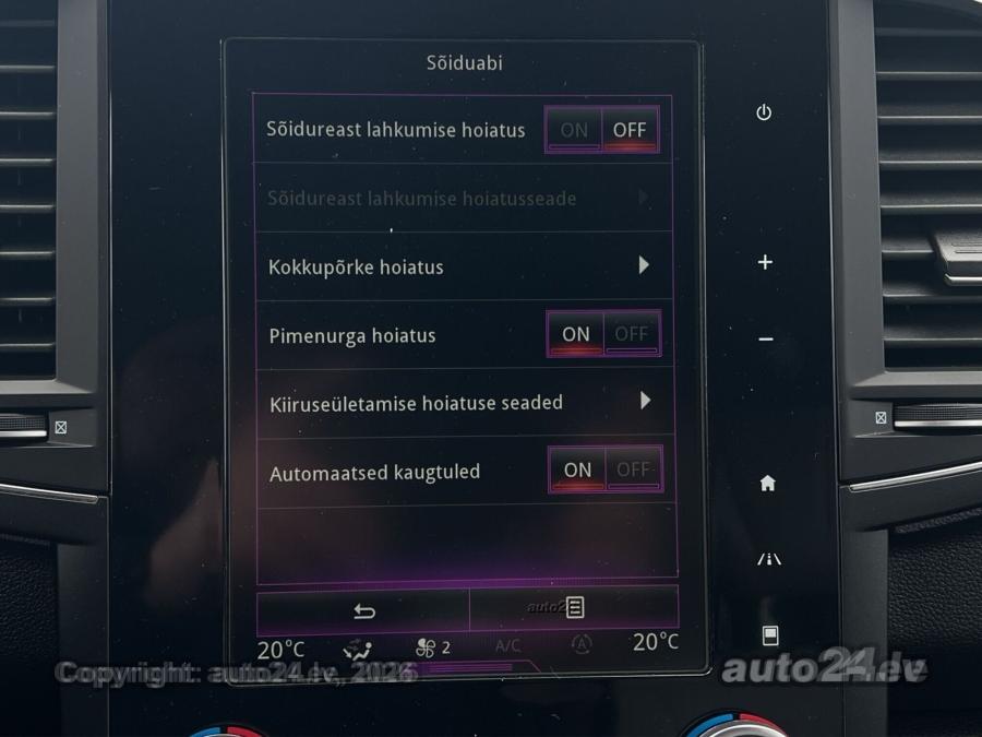 Black Renault Koleos 2018 in Parnu, with an engine capacity of 2.00 L and mileage of 75 thousand km for 17900 €, photo 14 on AUTOMOTO.COM.LV