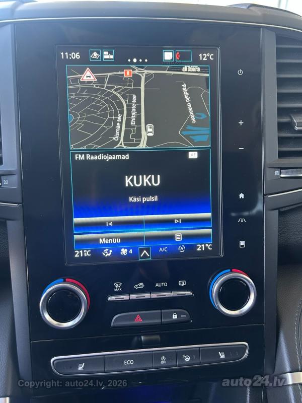 Black Renault Koleos 2022 in Tallinn, with an engine capacity of 2.00 L and mileage of 78 thousand km for 23490 €, photo 7 on AUTOMOTO.COM.LV