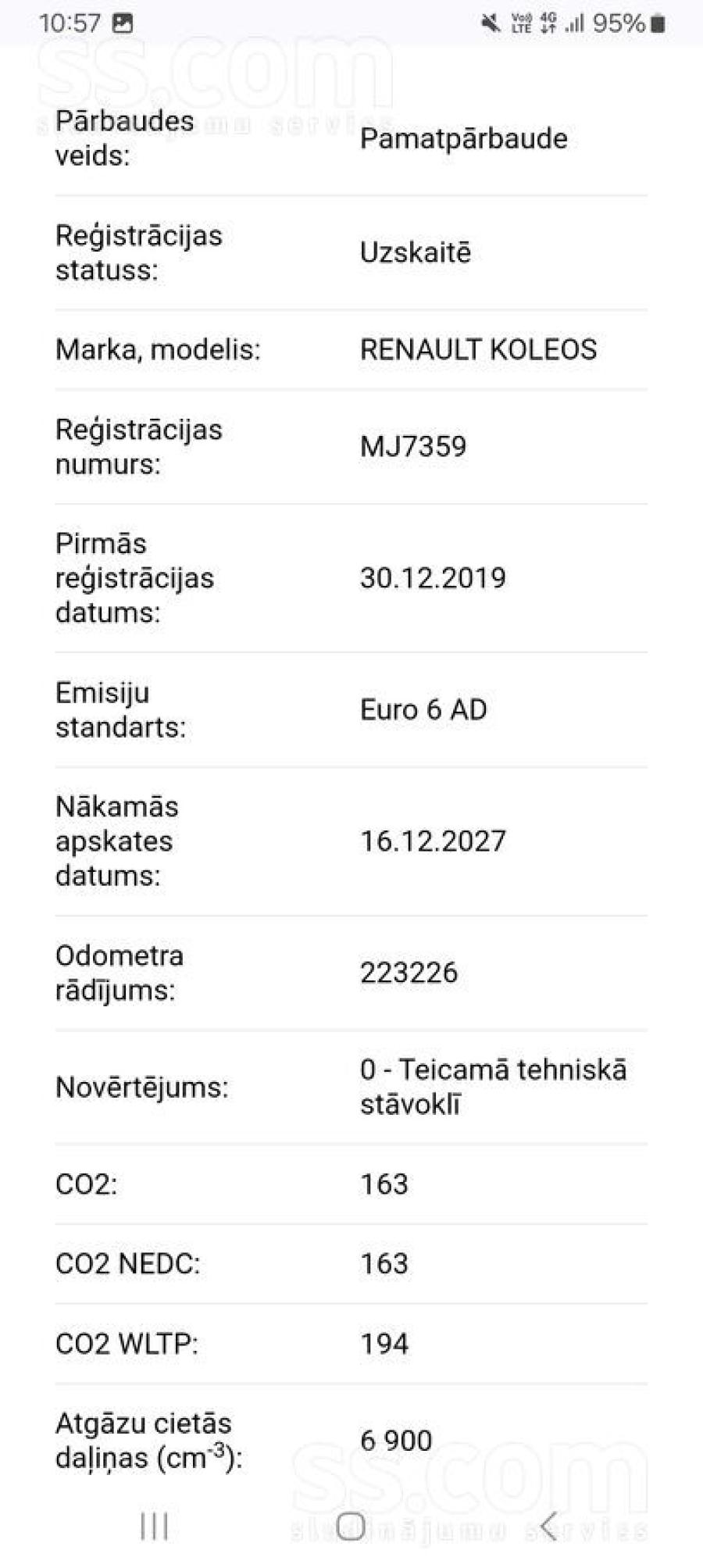 Brown Renault Koleos 2019 in Riga, with an engine capacity of 2.00 L and mileage of 236 thousand km for 10800 €, photo 14 on AUTOMOTO.COM.LV