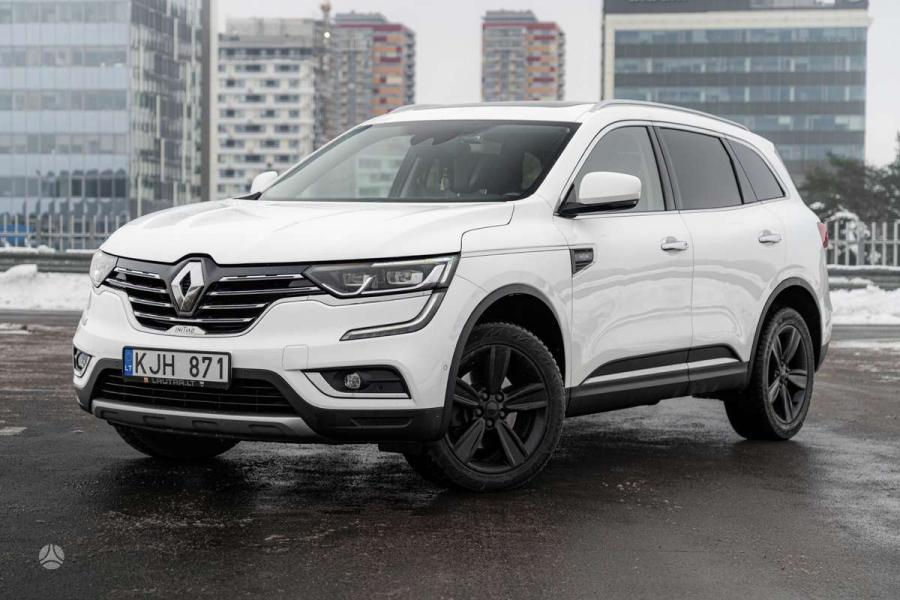 White Renault Koleos 2018 in Vilnius, with an engine capacity of 2.00 L and mileage of 158 thousand km for 17999 €, photo 1 on AUTOMOTO.COM.LV
