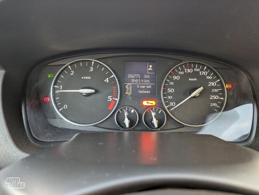 Black Renault Laguna 2007 in Klaipeda, with an engine capacity of 2.00 L and mileage of 307 thousand km for 1100 €, photo 11 on AUTOMOTO.COM.LV