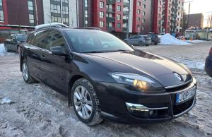 Black Renault Laguna 2013 in Vilnius, with an engine capacity of 2.00 L and mileage of 222 thousand km for 4300 €, photo 2 on AUTOMOTO.COM.LV