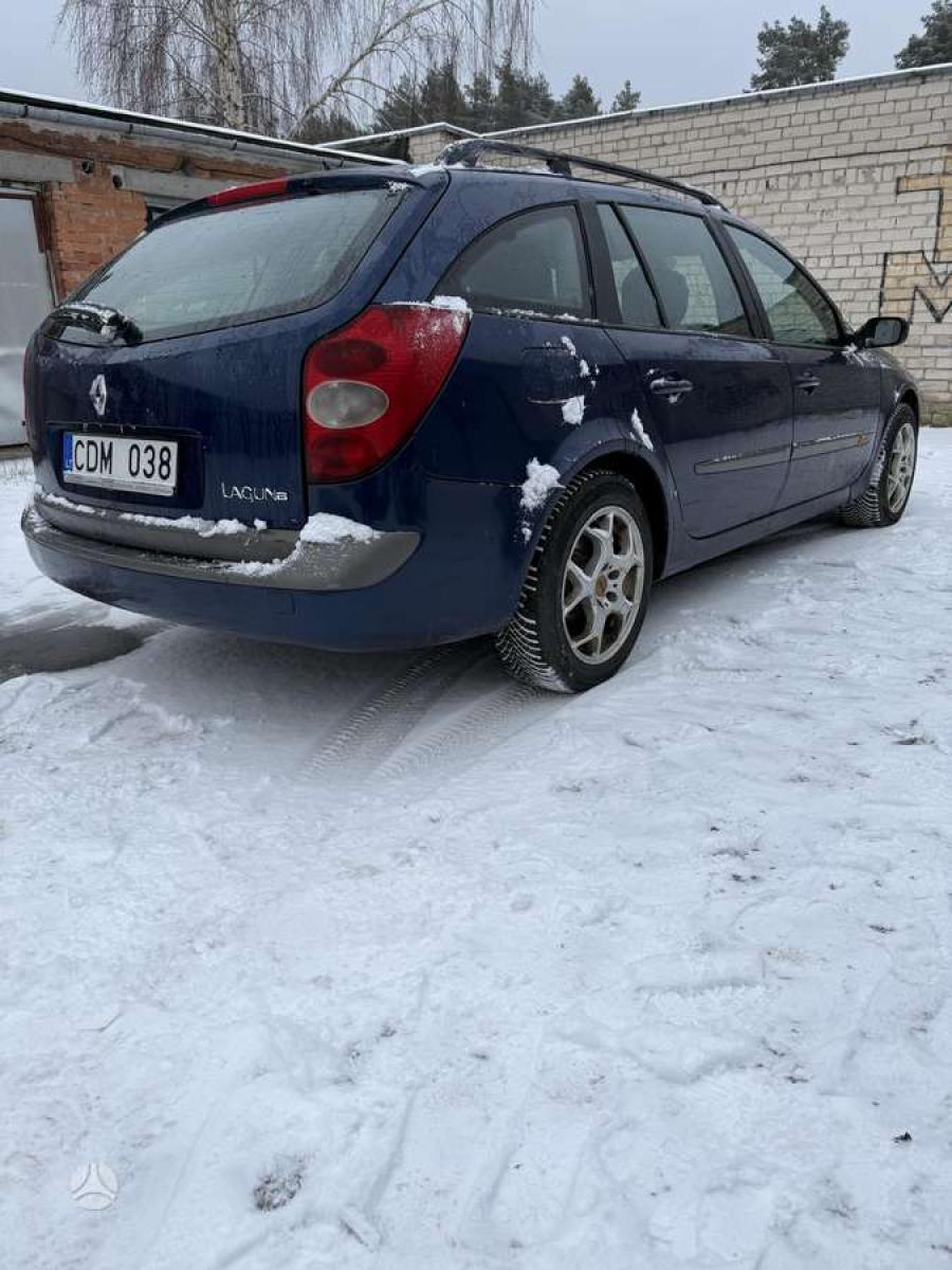 Blue Renault Laguna 2003 in Druskininkai, with an engine capacity of 1.87 L and mileage of 269 thousand km for 990 €, photo 3 on AUTOMOTO.COM.LV