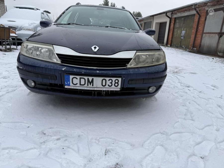 Blue Renault Laguna 2003 in Druskininkai, with an engine capacity of 1.87 L and mileage of 269 thousand km for 990 €, photo 6 on AUTOMOTO.COM.LV