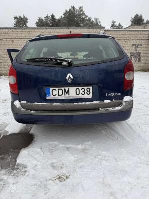 Blue Renault Laguna 2003 in Druskininkai, with an engine capacity of 1.87 L and mileage of 269 thousand km for 990 €, photo 12 on AUTOMOTO.COM.LV