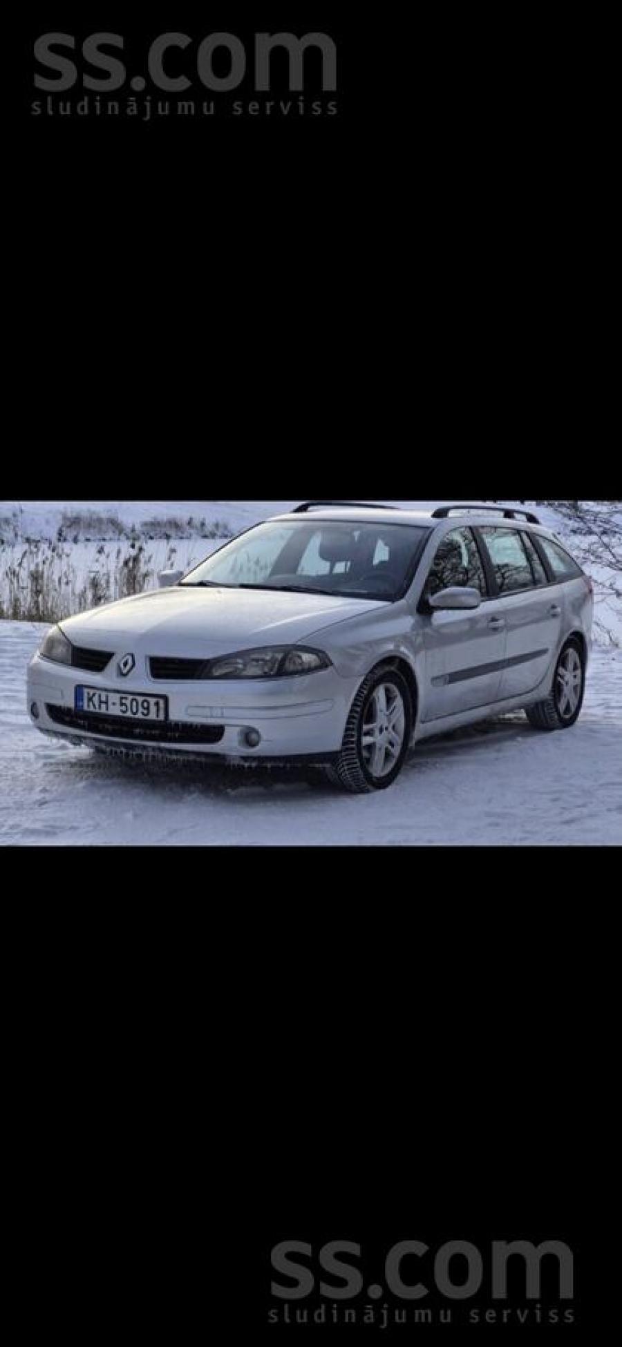 Grey Renault Laguna 2006 in Riga, with an engine capacity of 2.00 L and mileage of 0 thousand km for 1200 €, photo 3 on AUTOMOTO.COM.LV