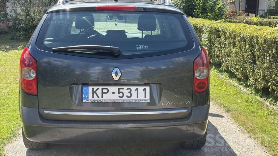 Grey Renault Laguna 2007 in Kuldiga, with an engine capacity of 1.90 L and mileage of 349 thousand km for 1500 €, photo 5 on AUTOMOTO.COM.LV