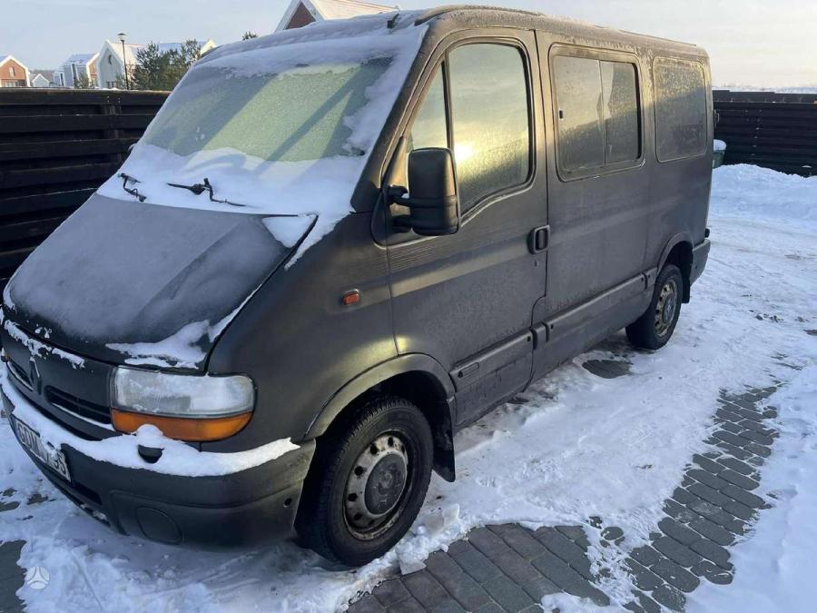 Melns Renault Master 2001 Klaipėda, ar dzinēja tilpumu 2.80 L un nobraukumu 450 tūkst. km par 1500 €, foto 1 vietnē AUTOMOTO.COM.LV