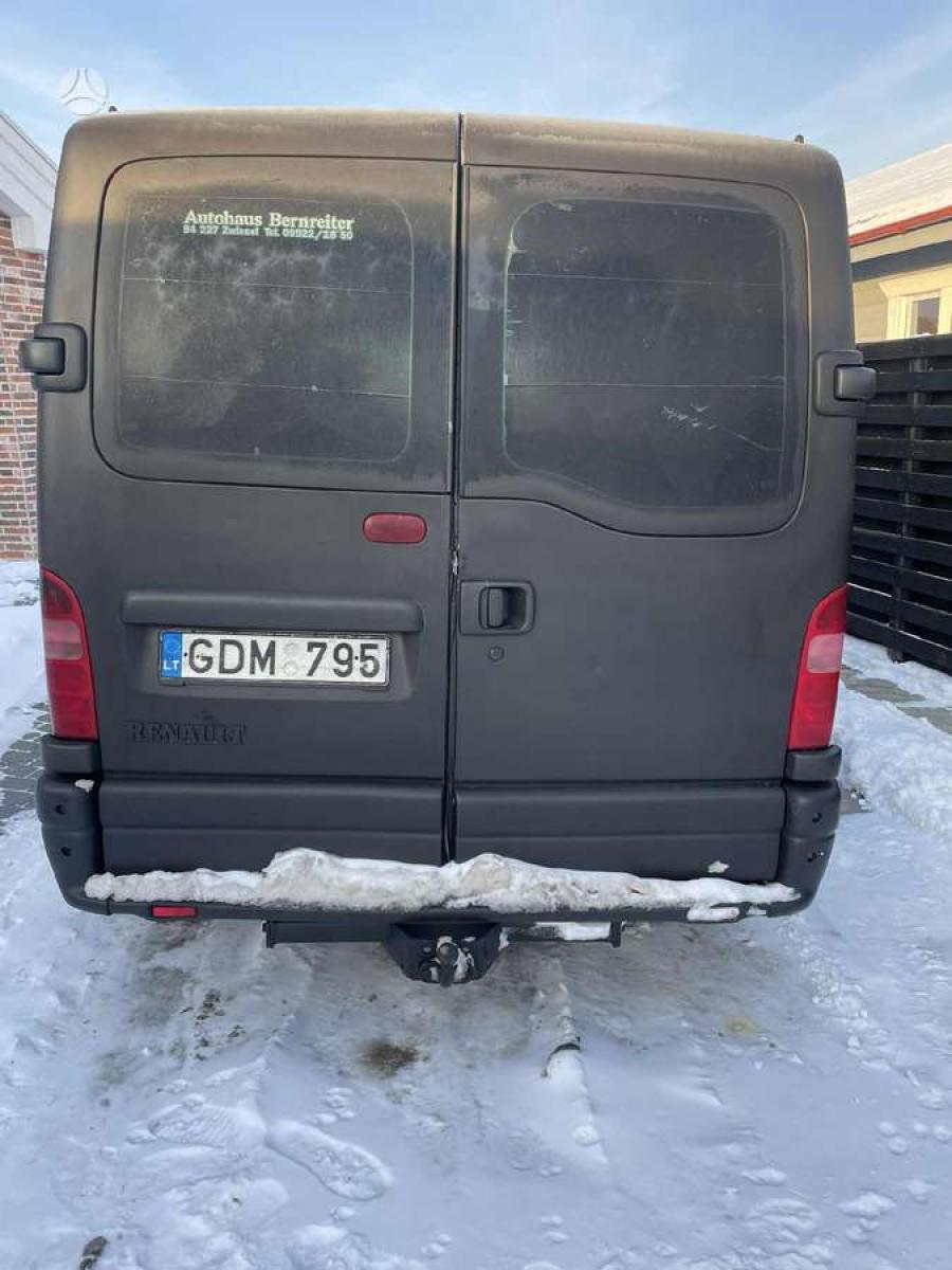 Melns Renault Master 2001 Klaipėda, ar dzinēja tilpumu 2.80 L un nobraukumu 450 tūkst. km par 1500 €, foto 3 vietnē AUTOMOTO.COM.LV