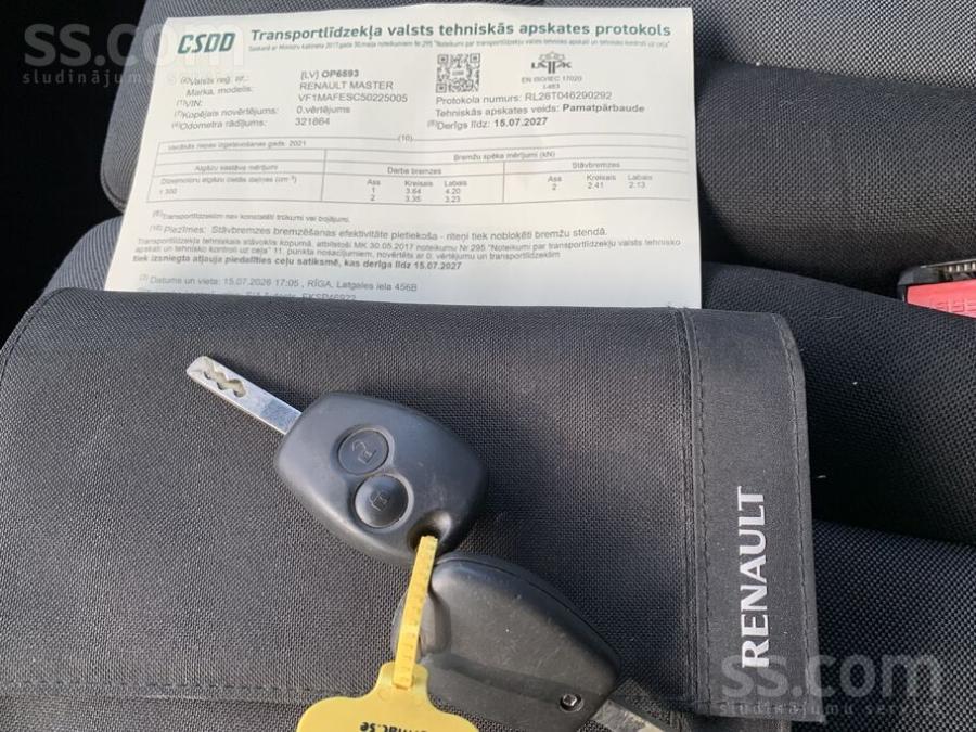 Black Renault Master 2014 in Riga, with an engine capacity of 2.30 L and mileage of 321 thousand km for 6750 €, photo 17 on AUTOMOTO.COM.LV